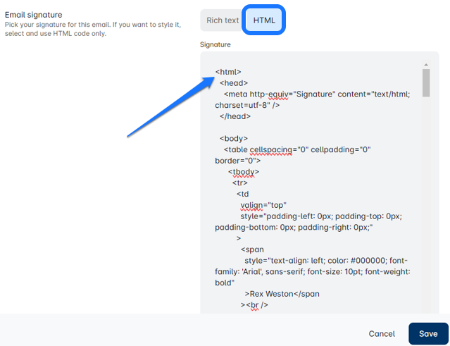 Email signature – Coalead